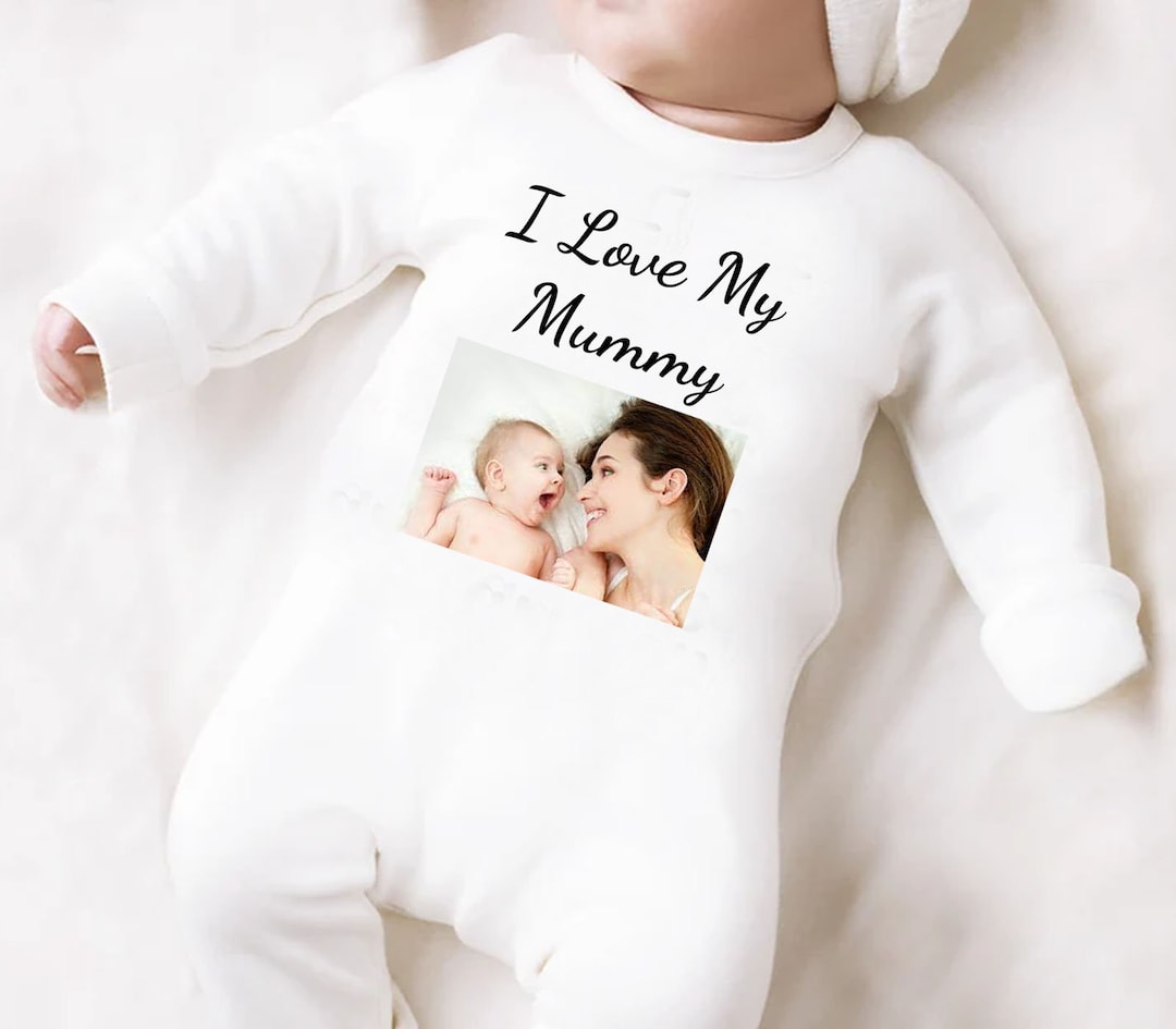 Personalized Baby Romper: Custom Text & Photo, Soft Cotton Bodysuit ...