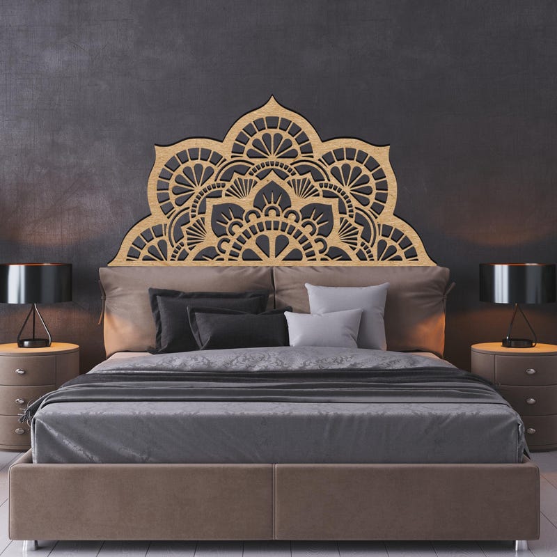 Half Mandala Wall Decal - Etsy