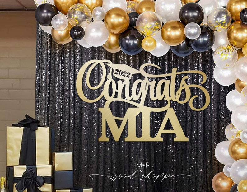 Graduation Backdrop Signage With Name Grad 2022 Sign Senior - Etsy