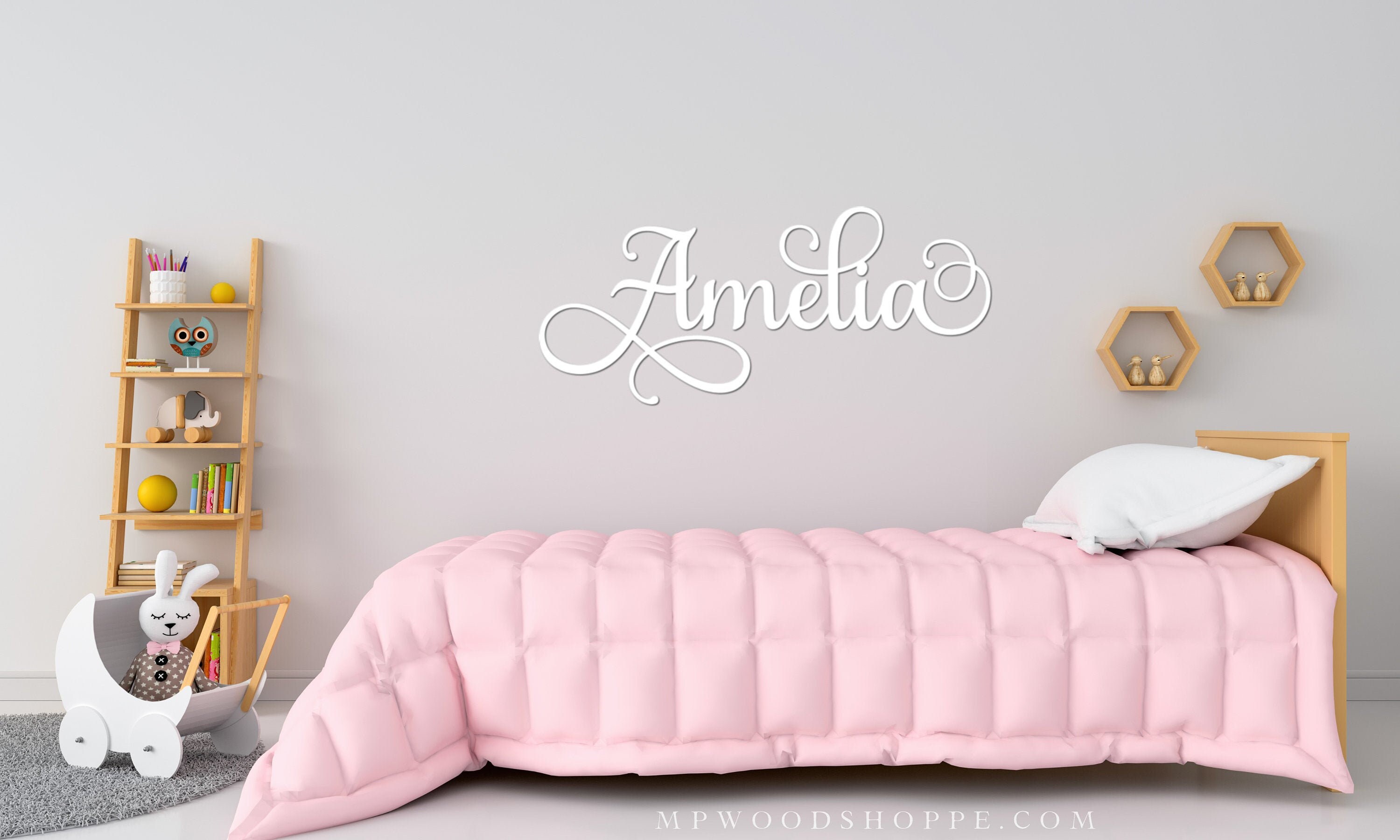 Wood Name Sign for Nursery Room • Girls Room Decor • Wooden Name for ...
