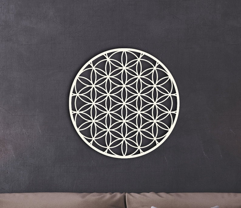 Flower of Life Wall Art • Wooden Flower of Life Wall Decoration • Seed ...