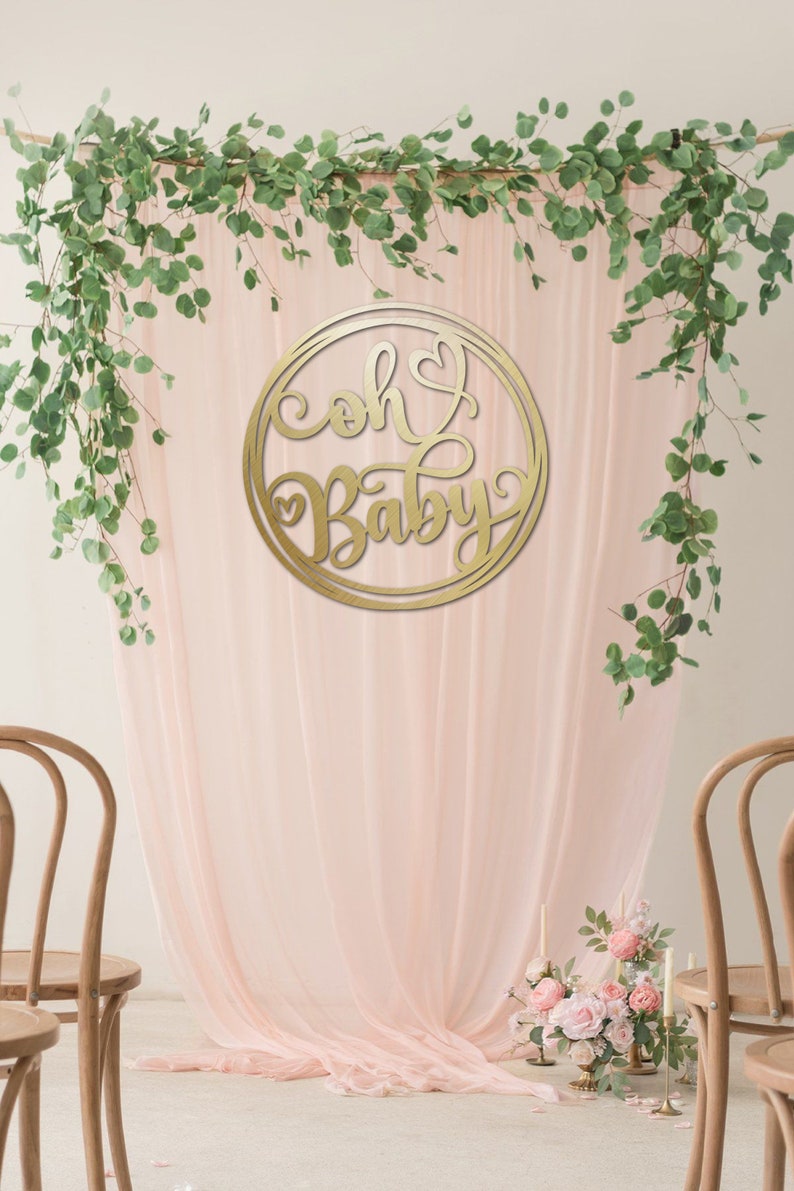 Oh Baby Sign for Backdrop, Baby Shower Wood Signage, Baby Shower ...