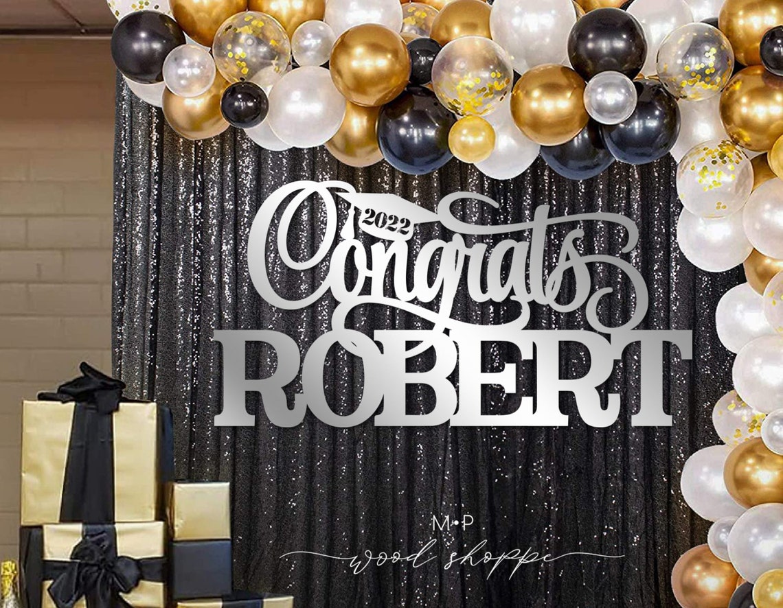 Graduation Backdrop Signage With Name Grad 2022 Sign Senior - Etsy