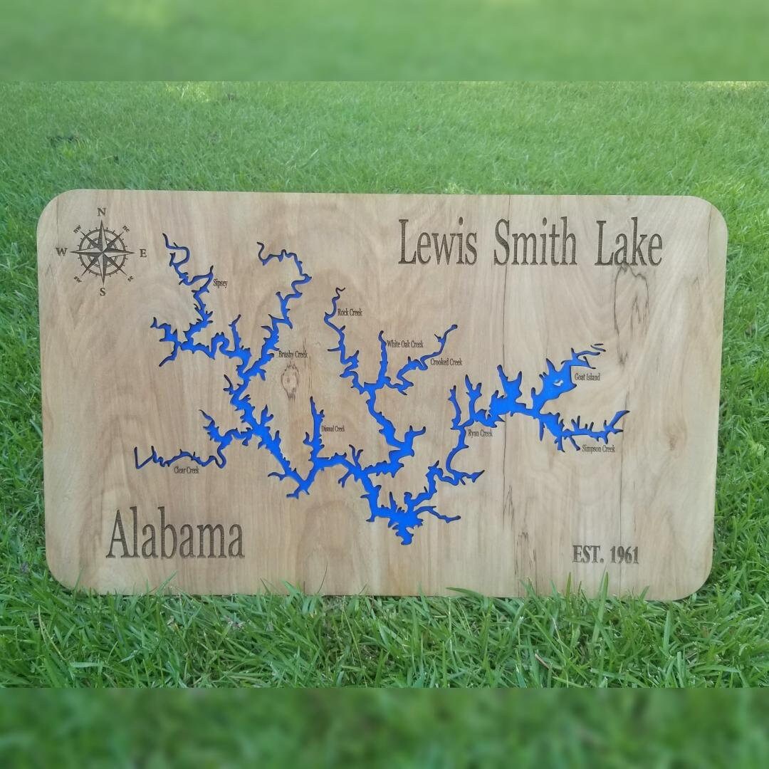 Engraved Smith Lake Wood Sign, Alabama Lake Art - Etsy