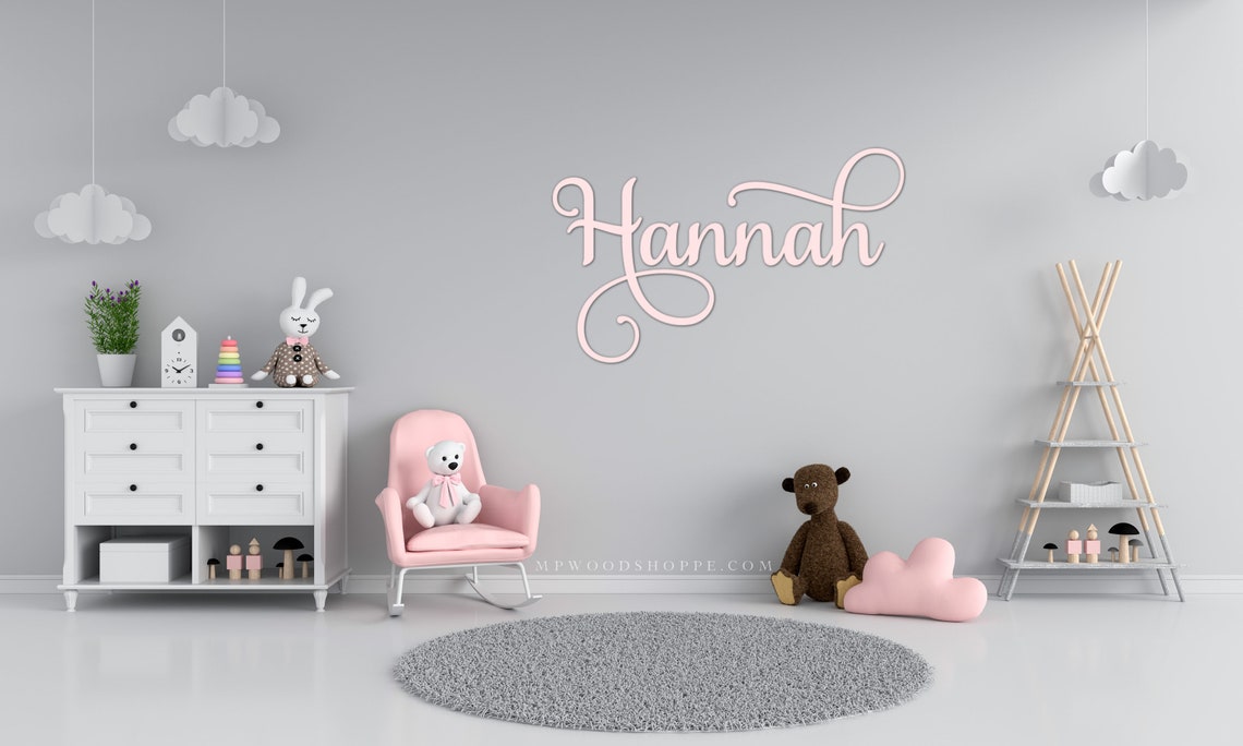 Wood Name Sign for Nursery Room • Girls Room Decor • Wooden Name for ...