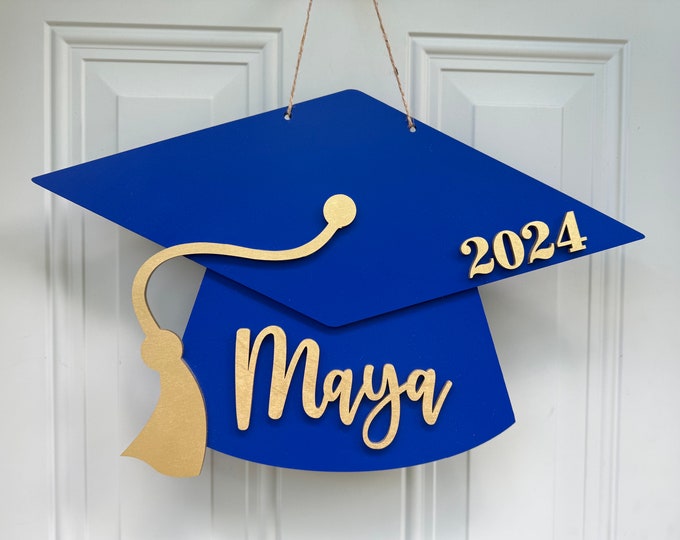 Graduation Door Hanger, Graduation Hat for Door, Graduation Hat Sign ...