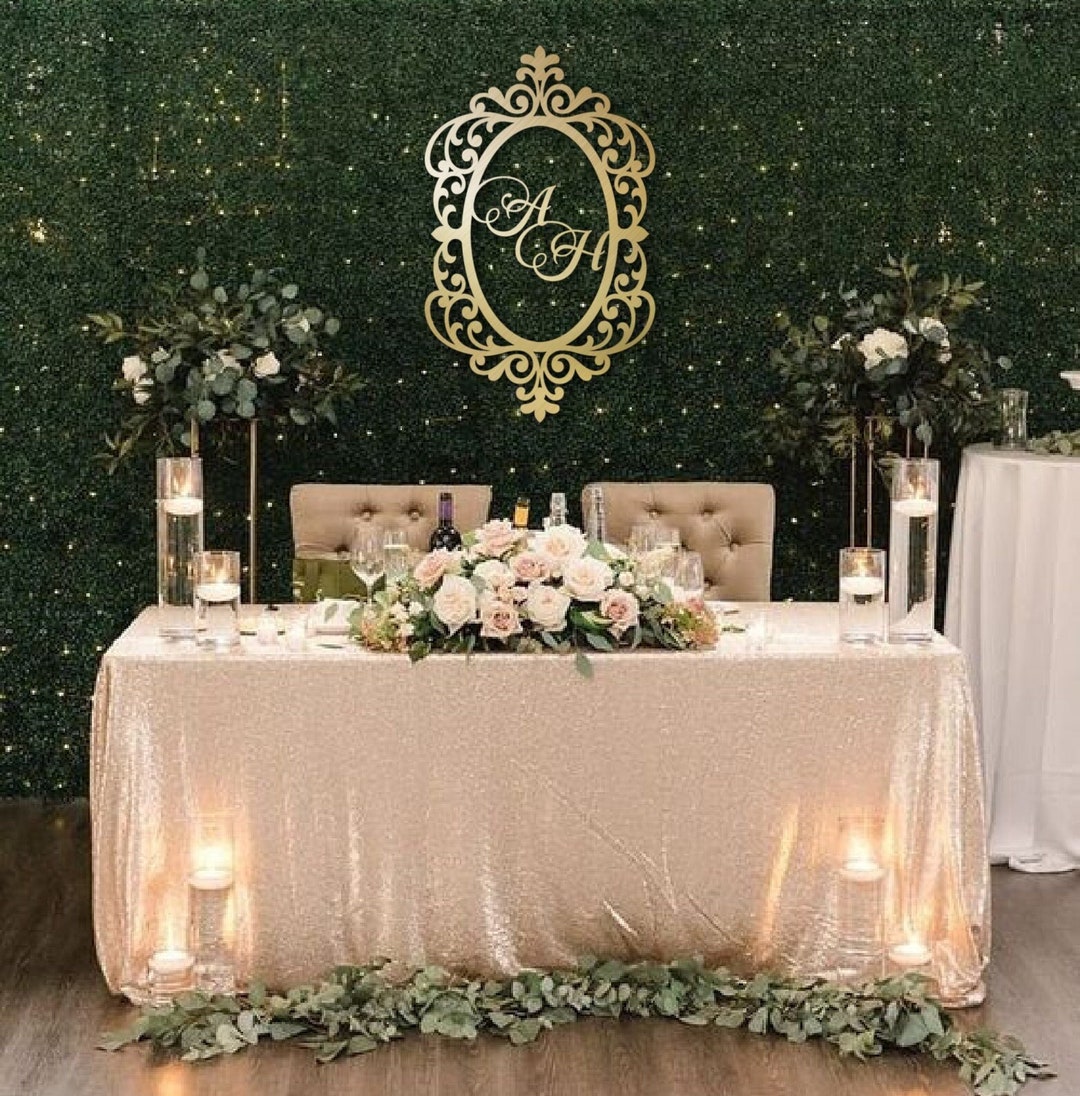 Wedding Backdrop Sign With Vintage Style Frame, Sweet 16 Backdrop ...