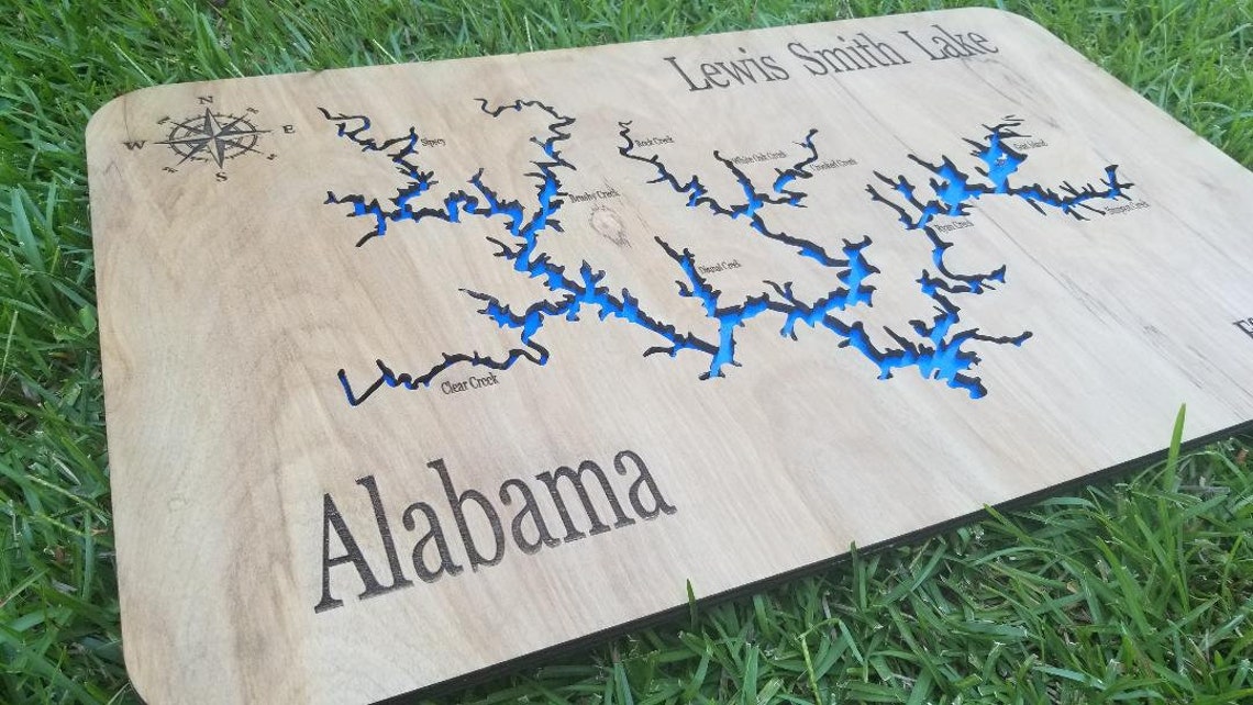 Engraved Smith Lake Wood Sign, Alabama Lake Art - Etsy