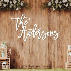 Wedding Backdrop Sign With Name, Backdrop Decoration for Wedding ...