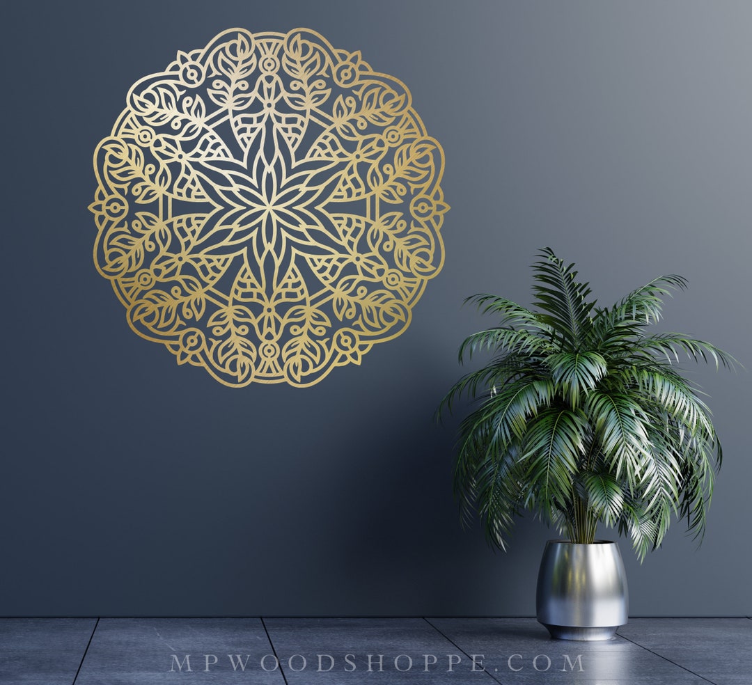 Mandala Wall Art, Wood Mandala Wall Decoration, Hindu Mandala, Wooden ...