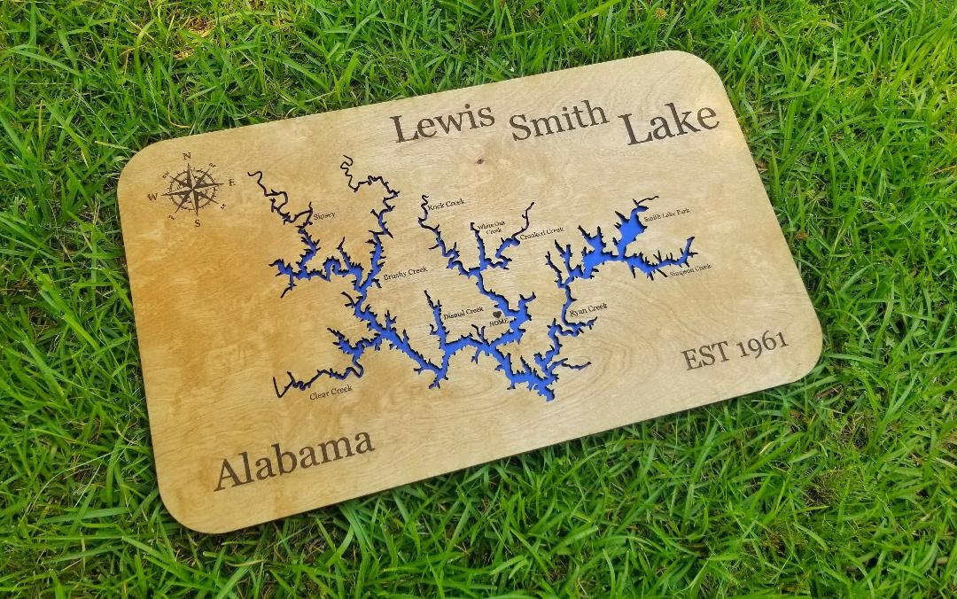 Engraved Smith Lake Wood Sign, Alabama Lake Art - Etsy