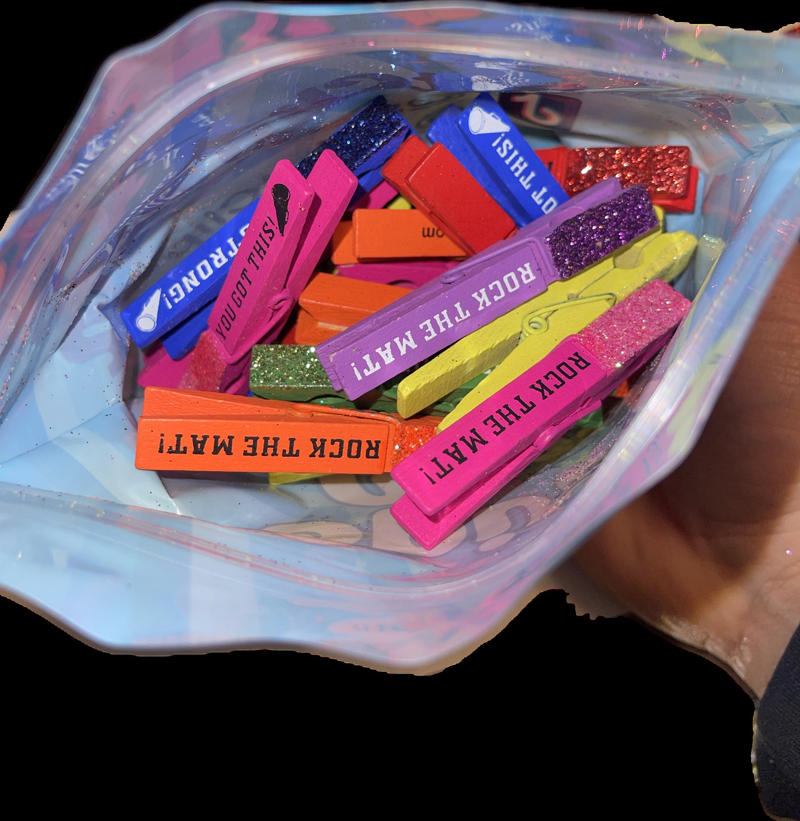 Spirit Clips Cheer Pins Competition Motivational Pins Clothespins (30 ...