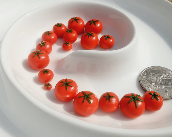 5 Miniature Tomato Dollhouse Miniatures Food Fairy Garden Miniatures - Etsy