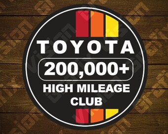 Toyota Mileage Club Sticker - Etsy