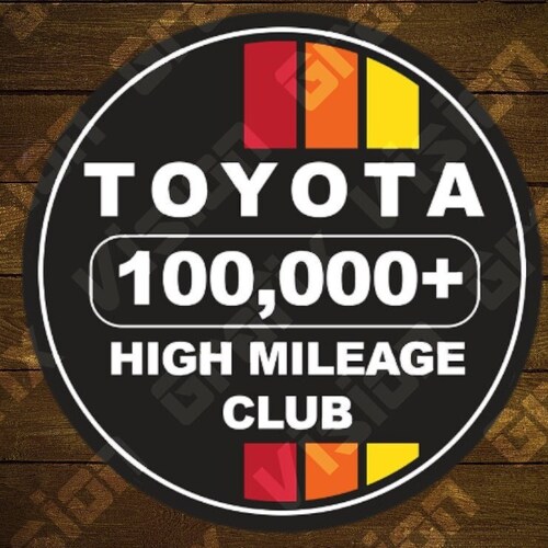 Toyota High Mileage Sticker 100k Miles - Etsy