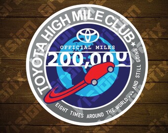 Toyota High Mileage Club - Etsy Canada