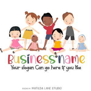 Childcare Logo Children Logo Circles Kids Logo Hand Drawn - Etsy