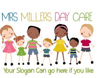 Childcare Logo Children Logo Aftercare Hand Drawn Design - Etsy