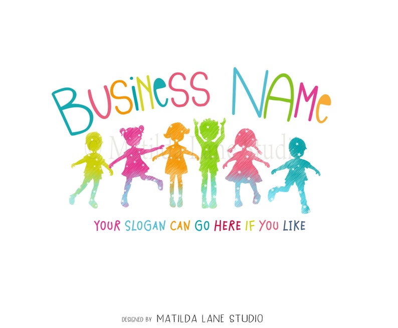 Watercolor Children Logo: Hand-drawn Kids Design (digital File) - Etsy