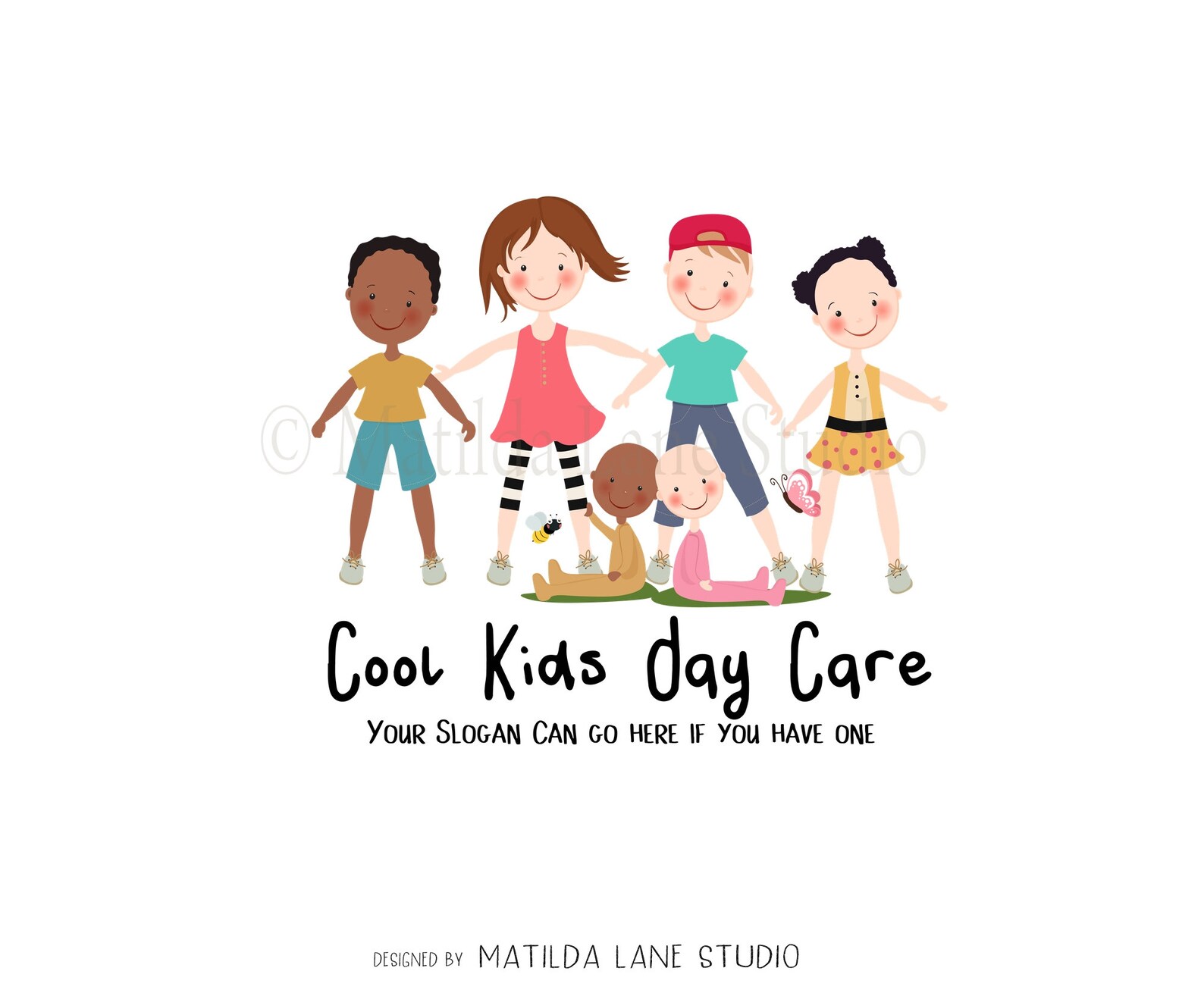 Day Care Logo, Children Logo, Aftercare, Hand Drawn Design, Kids Logo ...