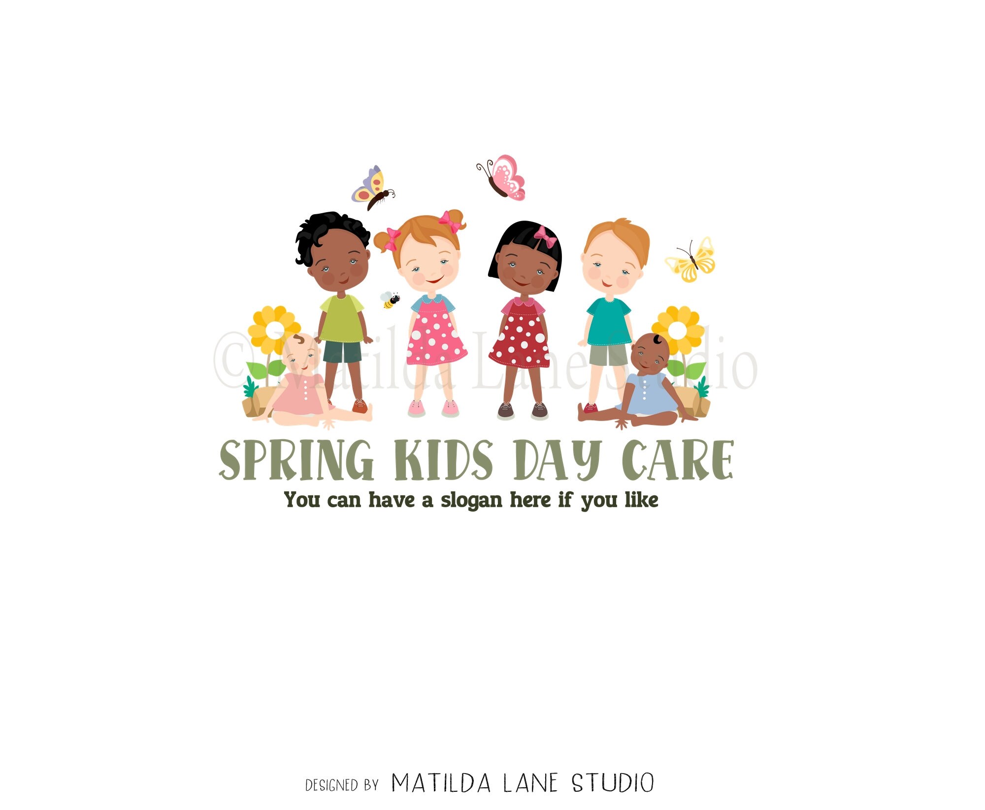 Childcare Logo, Children Logo, Aftercare, Hand Drawn Design, Kids Logo ...