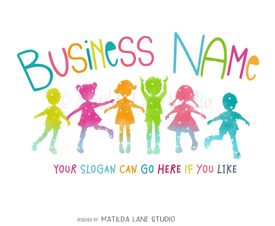 Watercolor Children Logo: Hand-drawn Kids Design (digital File) - Etsy