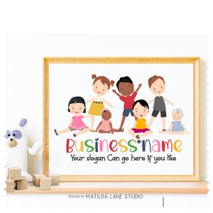 Childcare Logo, Children Logo, Day Care, Circles Kids Logo, Hand Drawn ...