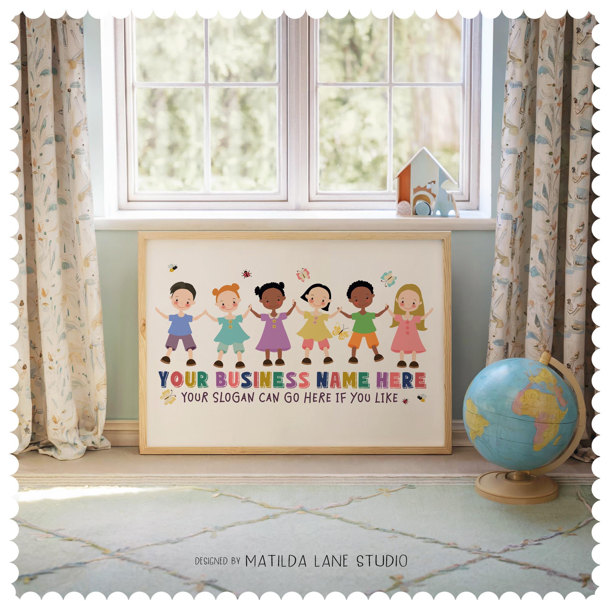 Childcare Logo, Children Logo, Aftercare, Hand Drawn Design, Kids Logo ...