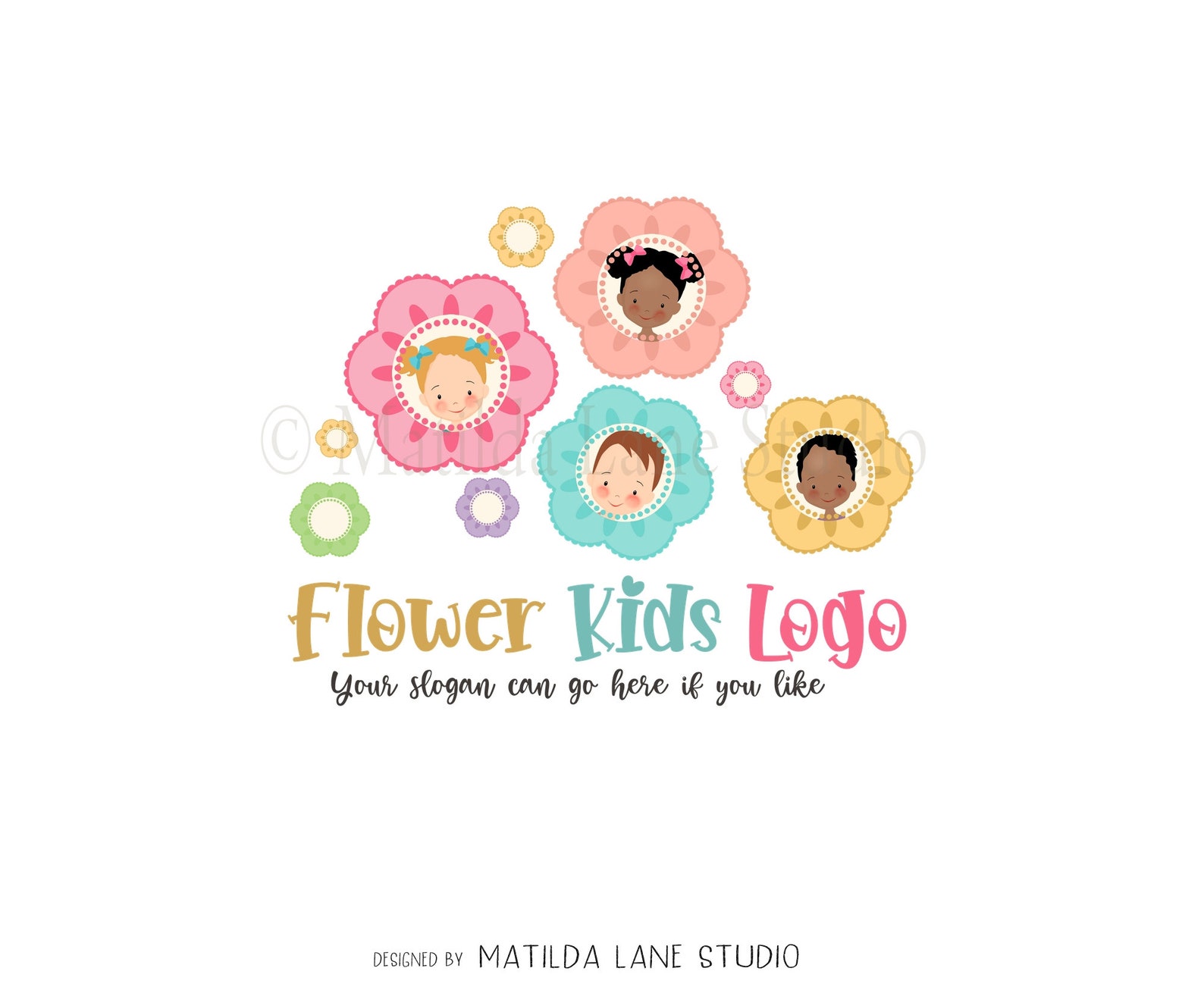 Child Care Logo Boutique Logo Aftercare Hand Drawn Kids - Etsy