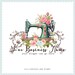 Floral Sewing Machine Logo Design, Custom Craft Business Logo (digital ...