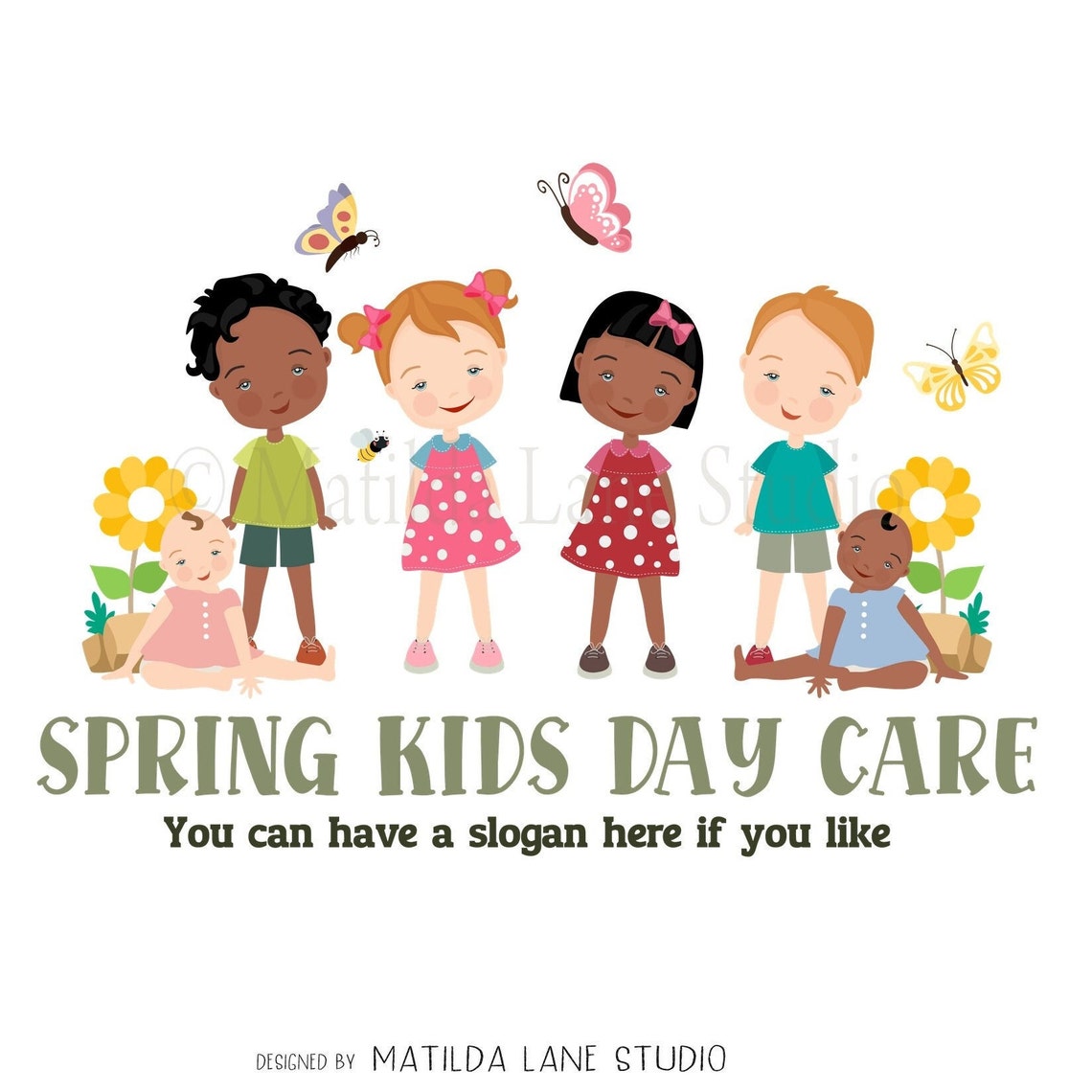 Childcare Logo, Children Logo, Aftercare, Hand Drawn Design, Kids Logo ...