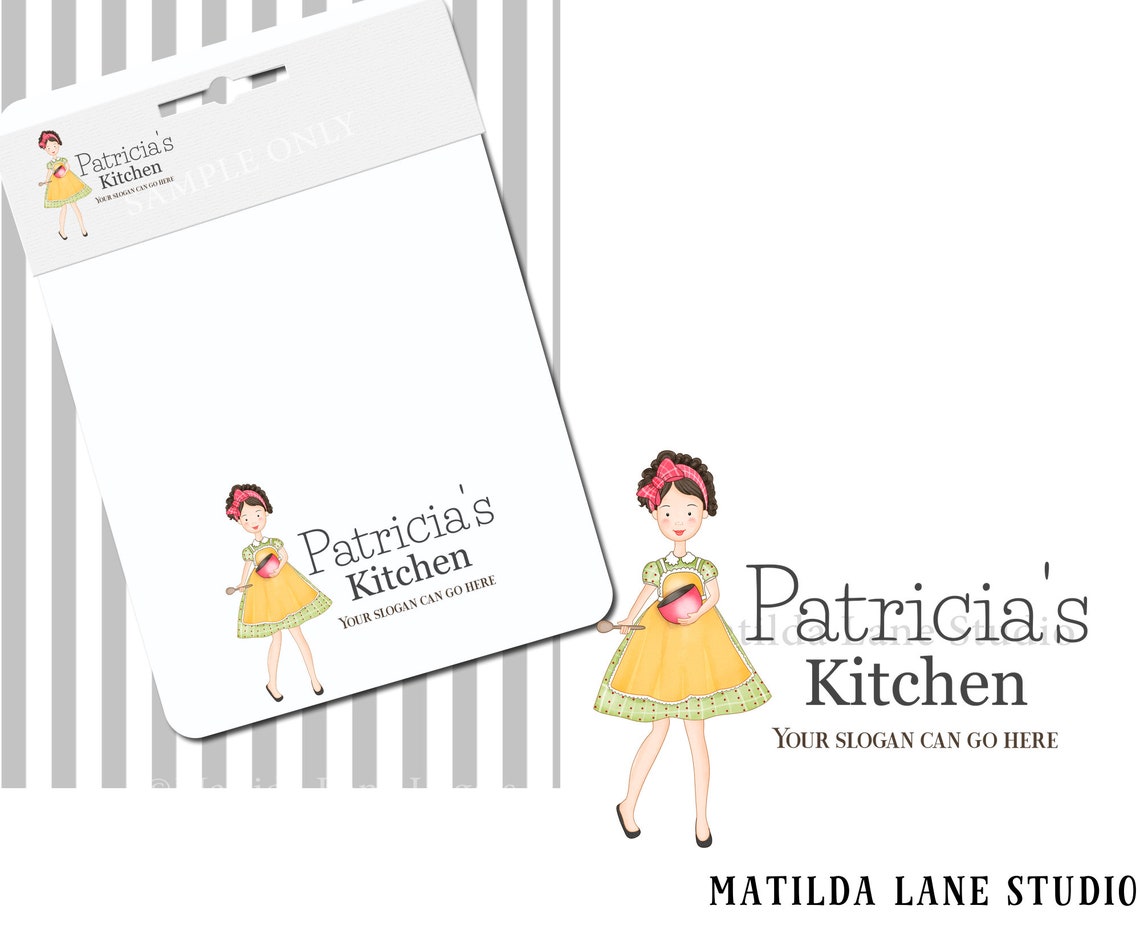 Kitchen Logo Woman Logo Cooking Lady Logo Girl Logo Hand | Etsy