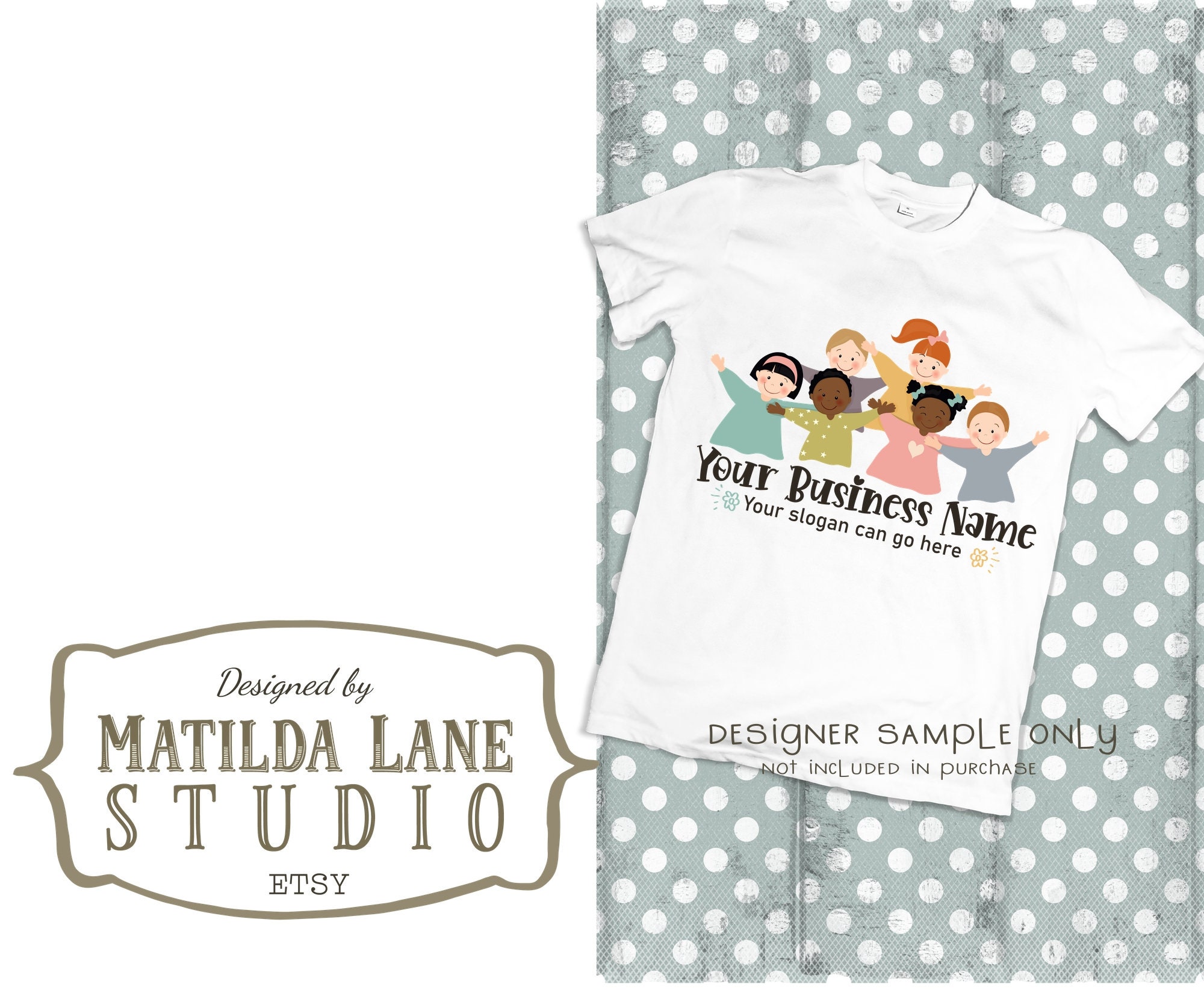 Multicultural Kids Logo: Hand-drawn Childcare Design (PNG, JPG) - Etsy