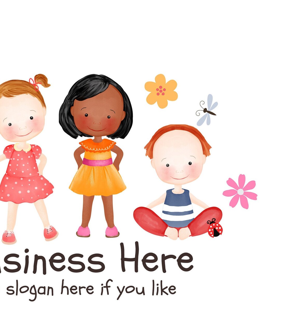 Watercolor Kids Logo: Hand-drawn Children Design (PNG, JPG) - Etsy