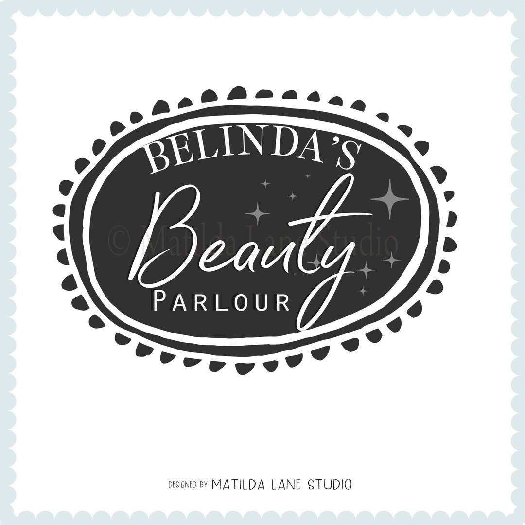 Hand Drawn Beauty Parlor Logo Design: Boutique Branding - Etsy