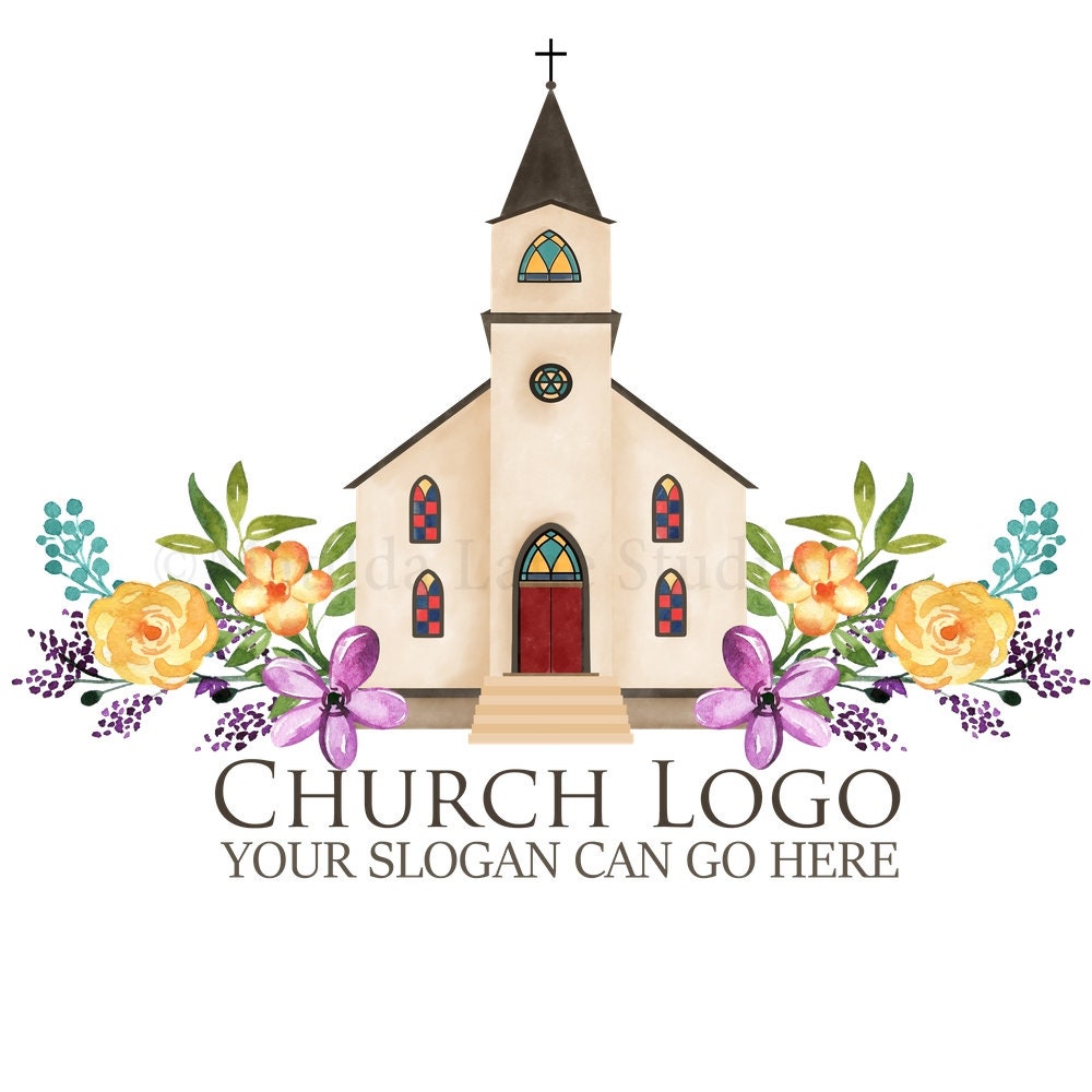 Watercolor Church Logo Design: Custom Religious Logo (digital File) You ...