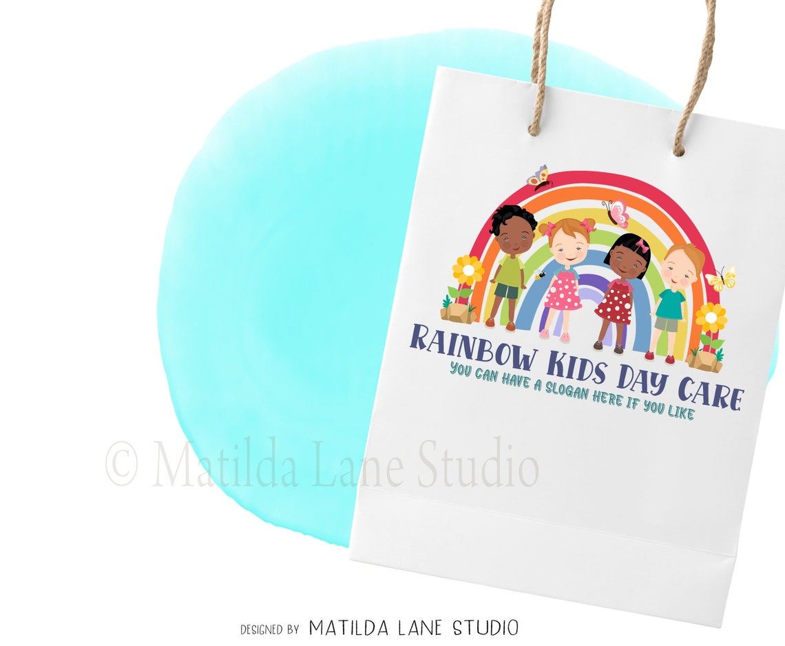 Rainbow Kids Logo, Daycare, Daycare Logo, Kids Logo, Preschool ...