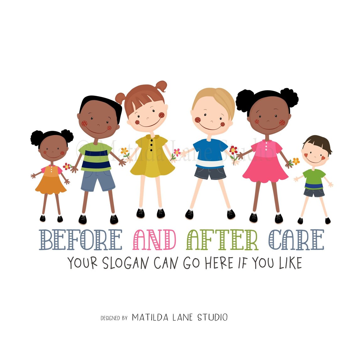 Child Care Logo, Children Logo, Before, Aftercare, Hand Drawn Design ...