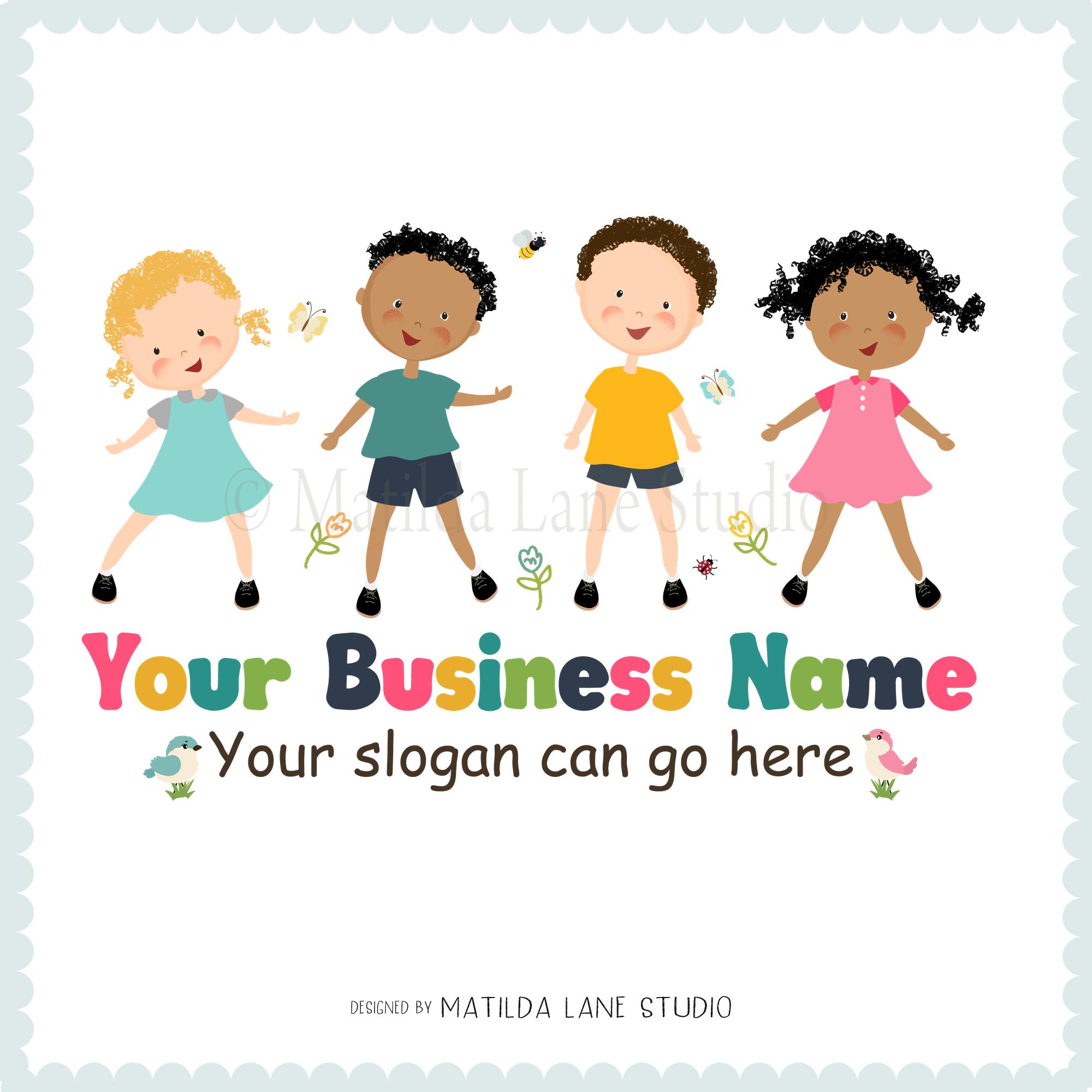 Childcare Logo, Children Logo, Kids Logo, Hand Drawn Design, Child Care ...