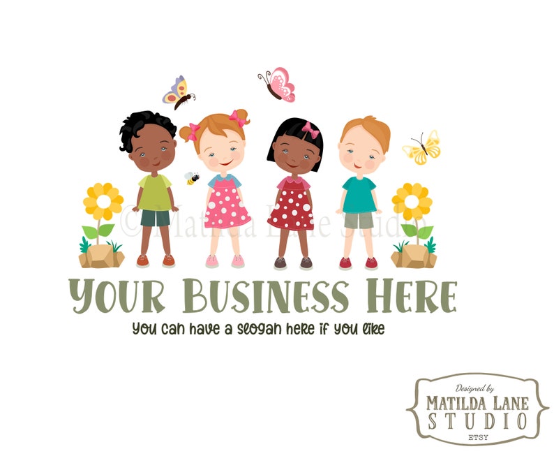 Childcare Logo Children Logo Aftercare Hand Drawn Design | Etsy