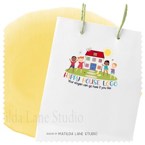 Child Care Logo, House Logo, Aftercare, Hand Drawn , Kids Logo, Flower ...