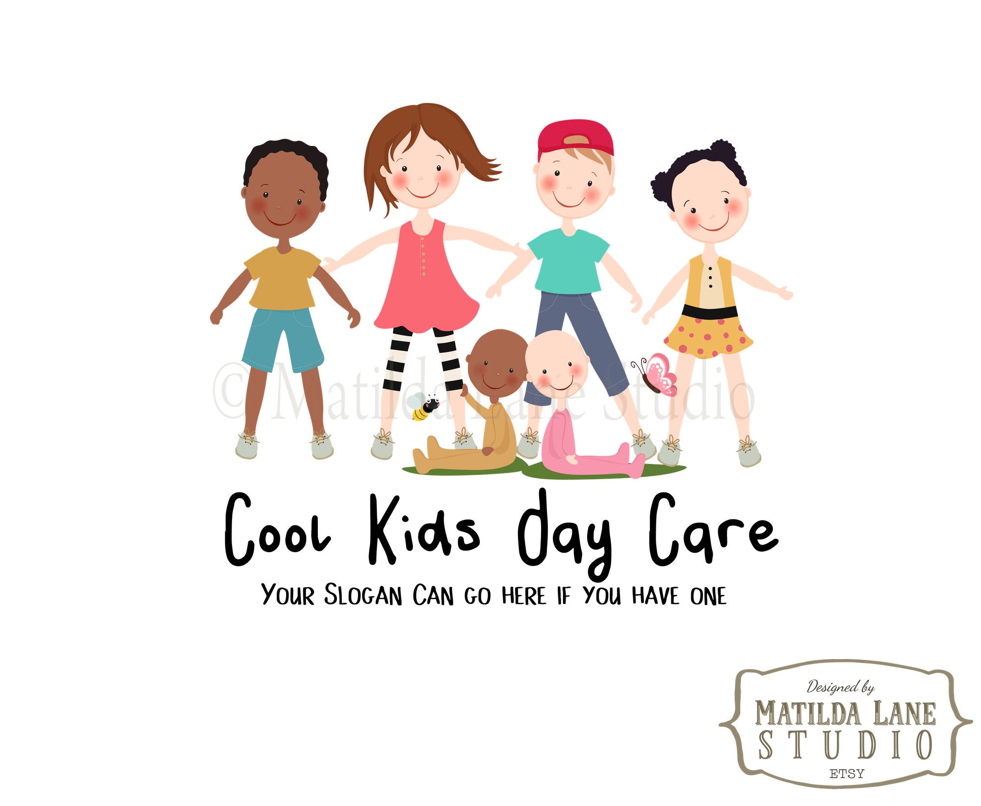 Day Care Logo, Children Logo, Aftercare, Hand Drawn Design, Kids Logo ...