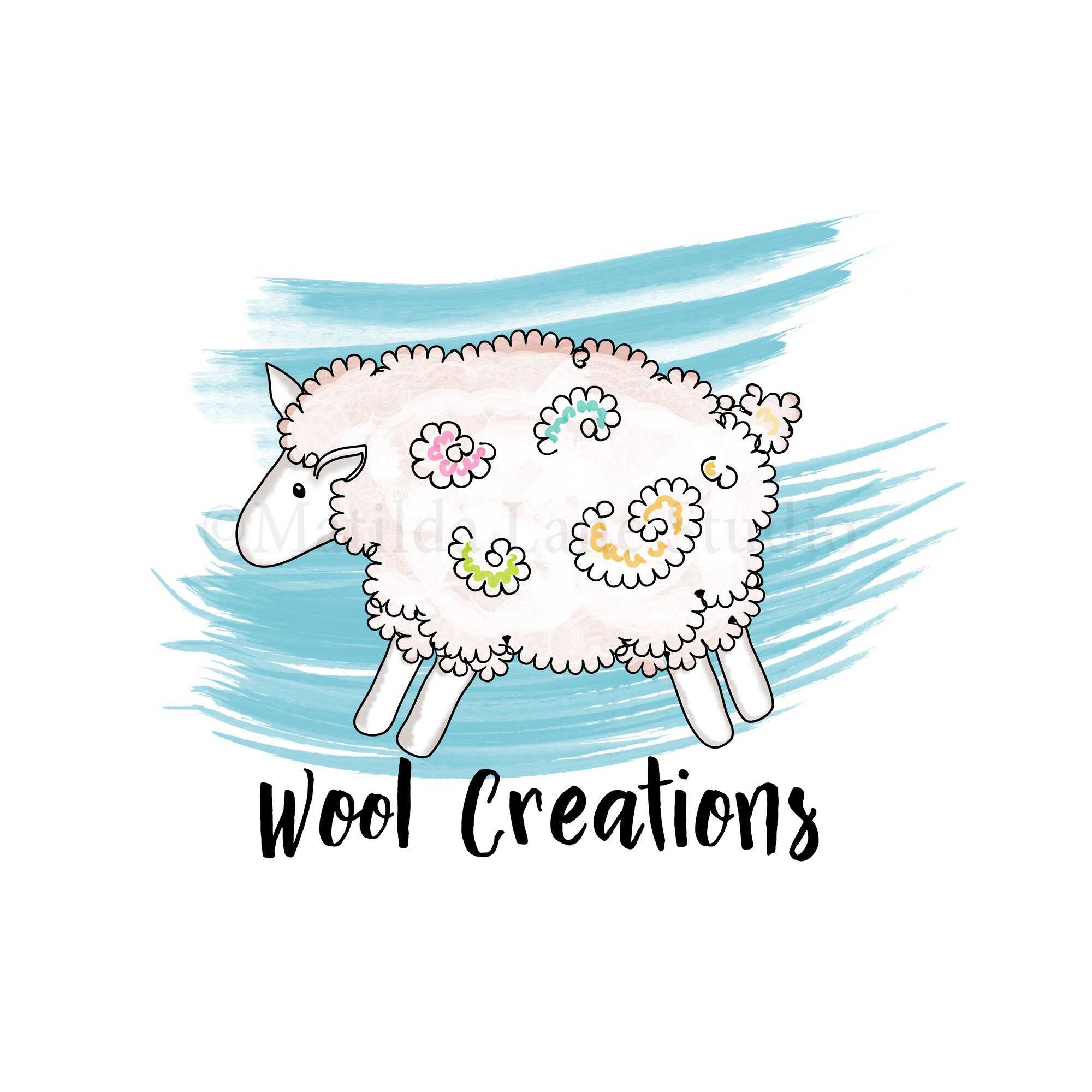 Sheep Logo Wool Logo Knitting Logo Custom Logo Design Hand | Etsy