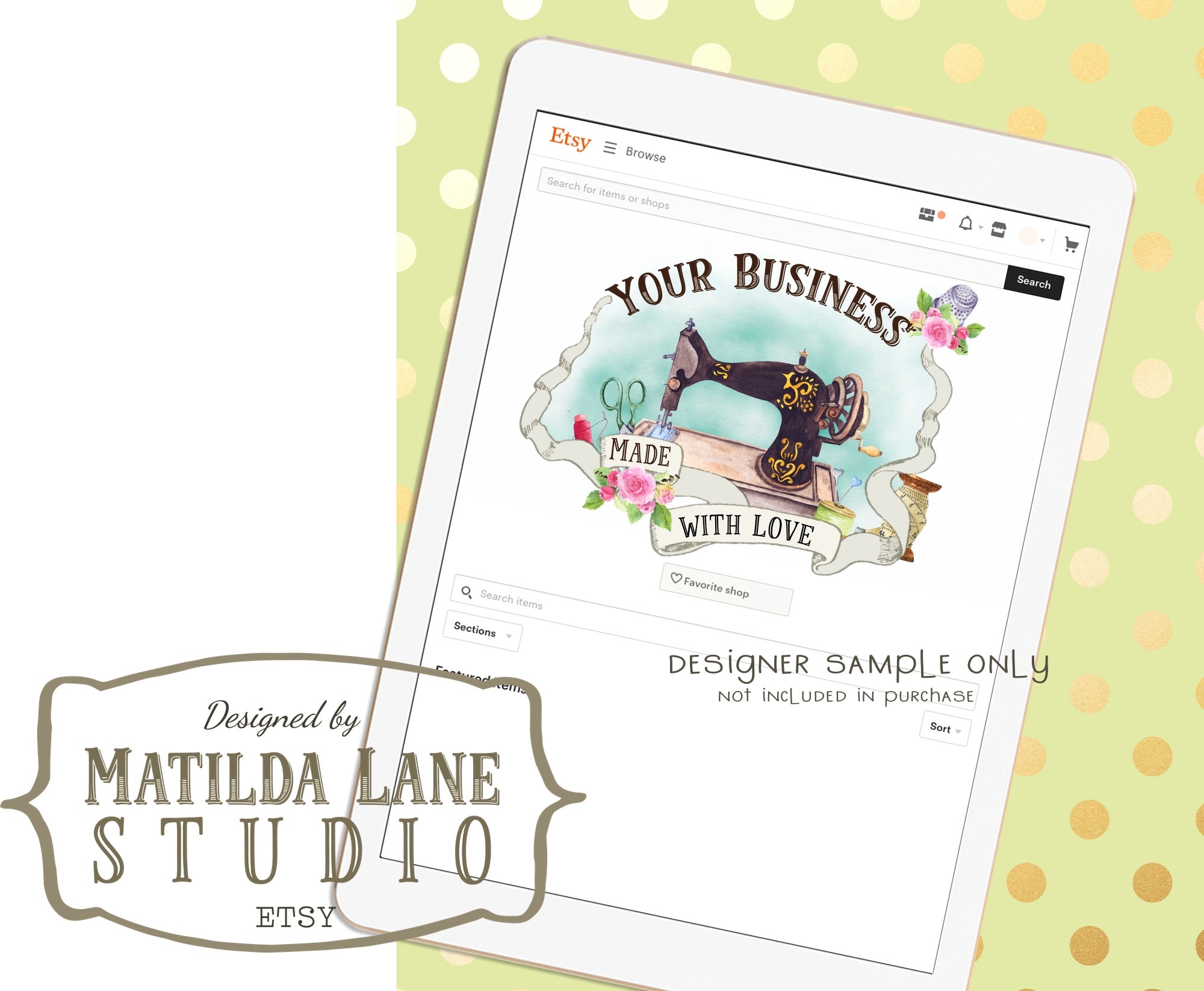 Hand-drawn Sewing Logo: Vintage Dressmaking Design (PNG, JPG) - Etsy