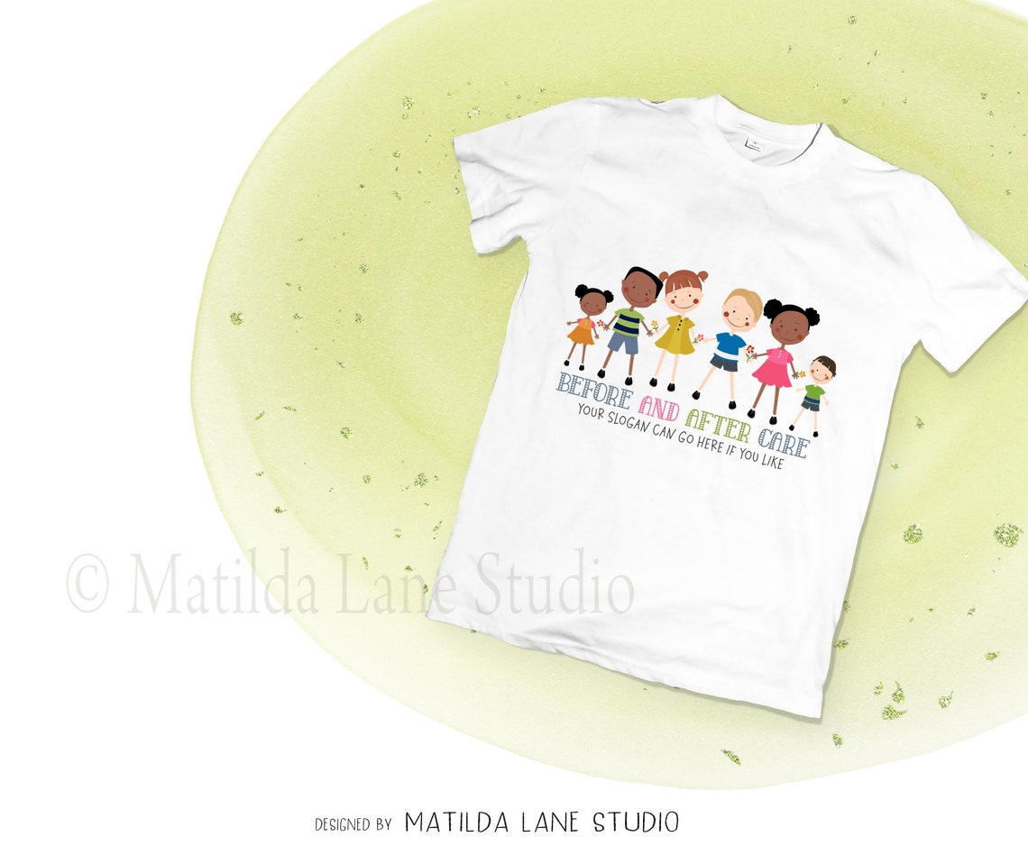 Child Care Logo, Children Logo, Before, Aftercare, Hand Drawn Design ...