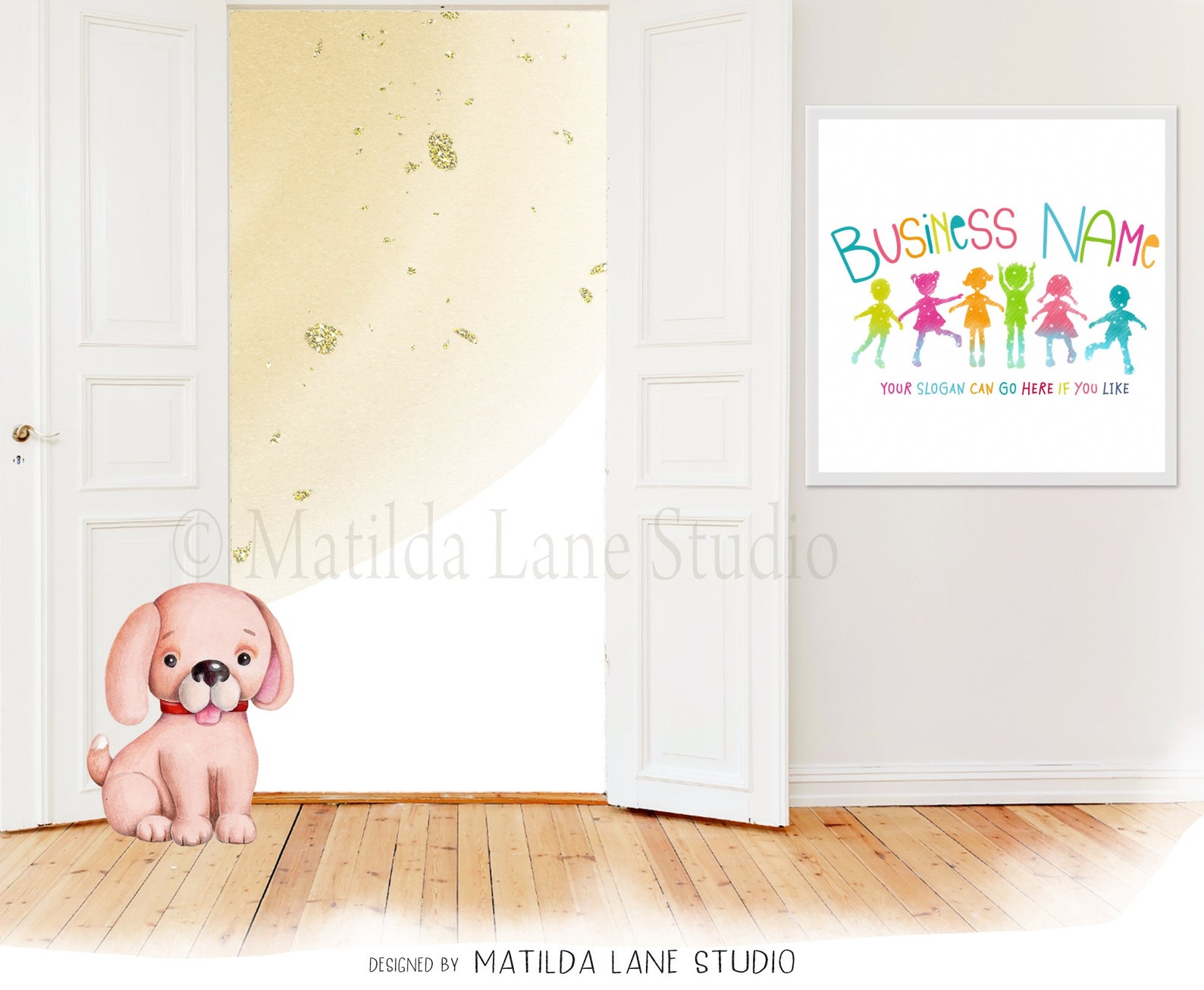 Watercolor Children Logo: Hand-drawn Kids Design (digital File) - Etsy