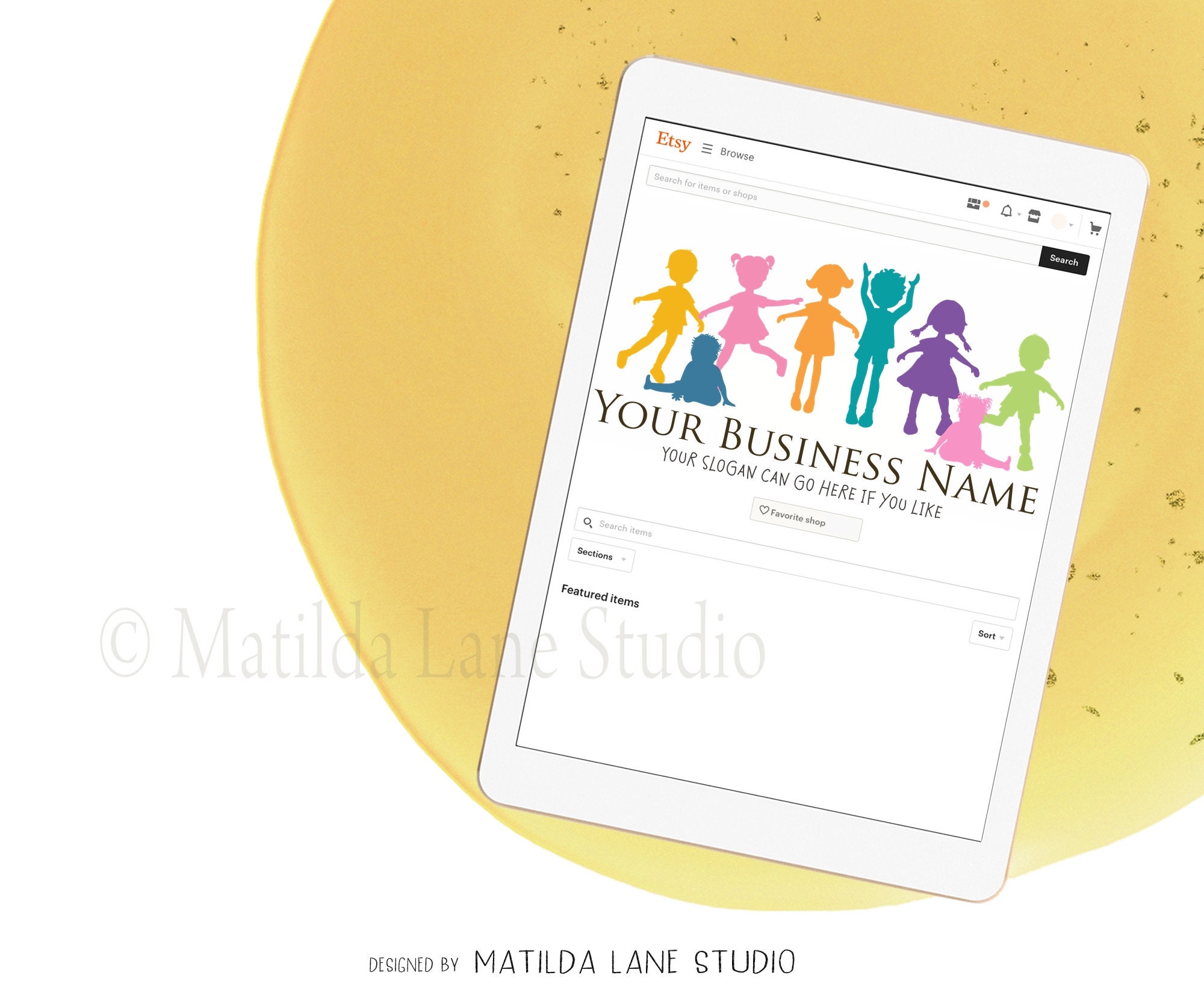 Childcare Logo, Children Logo, Watercolor Hand Drawn Design, Kids Logo ...