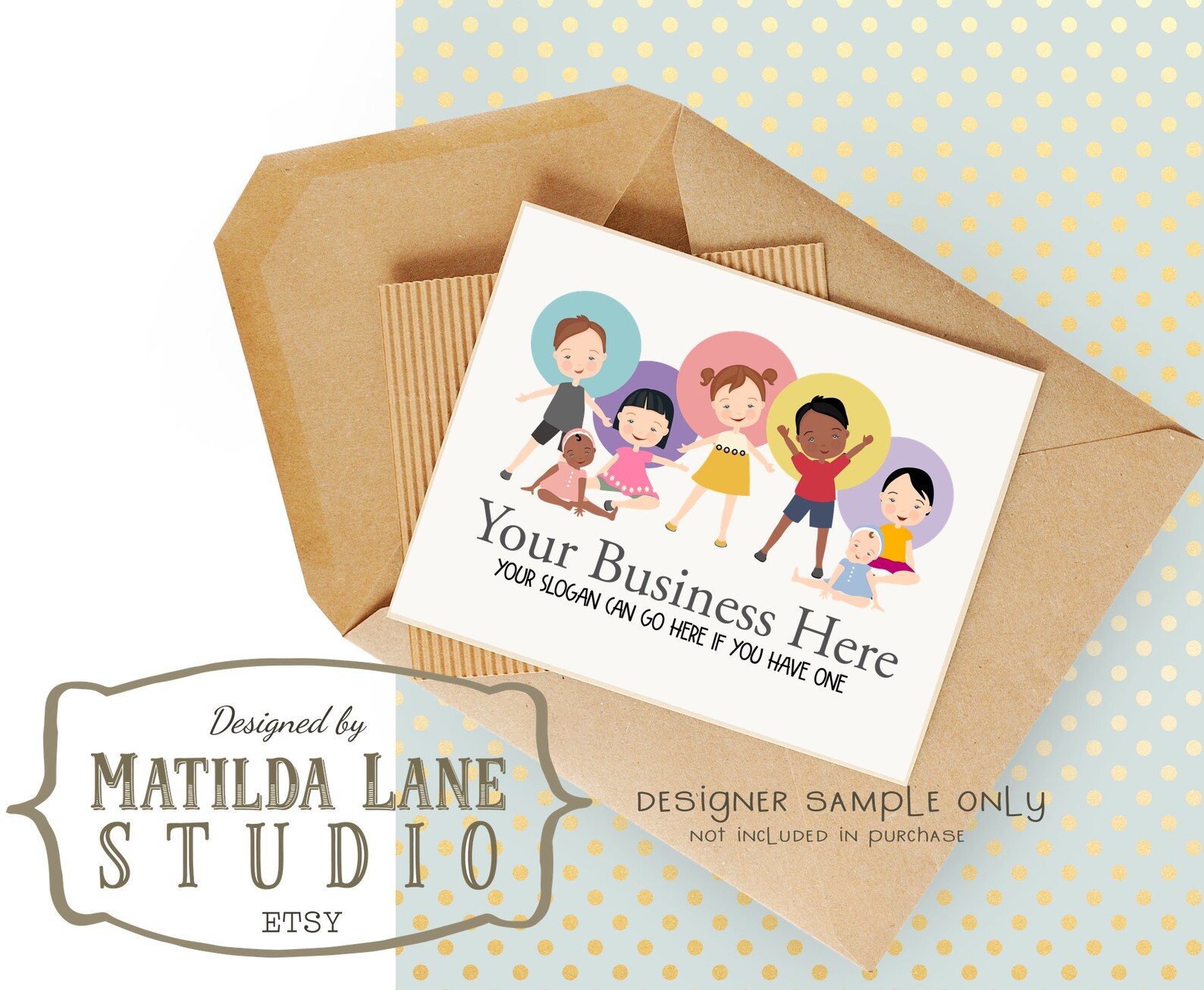 Childcare Logo, Children Logo, Circles Kids Logo, Hand Drawn Design ...