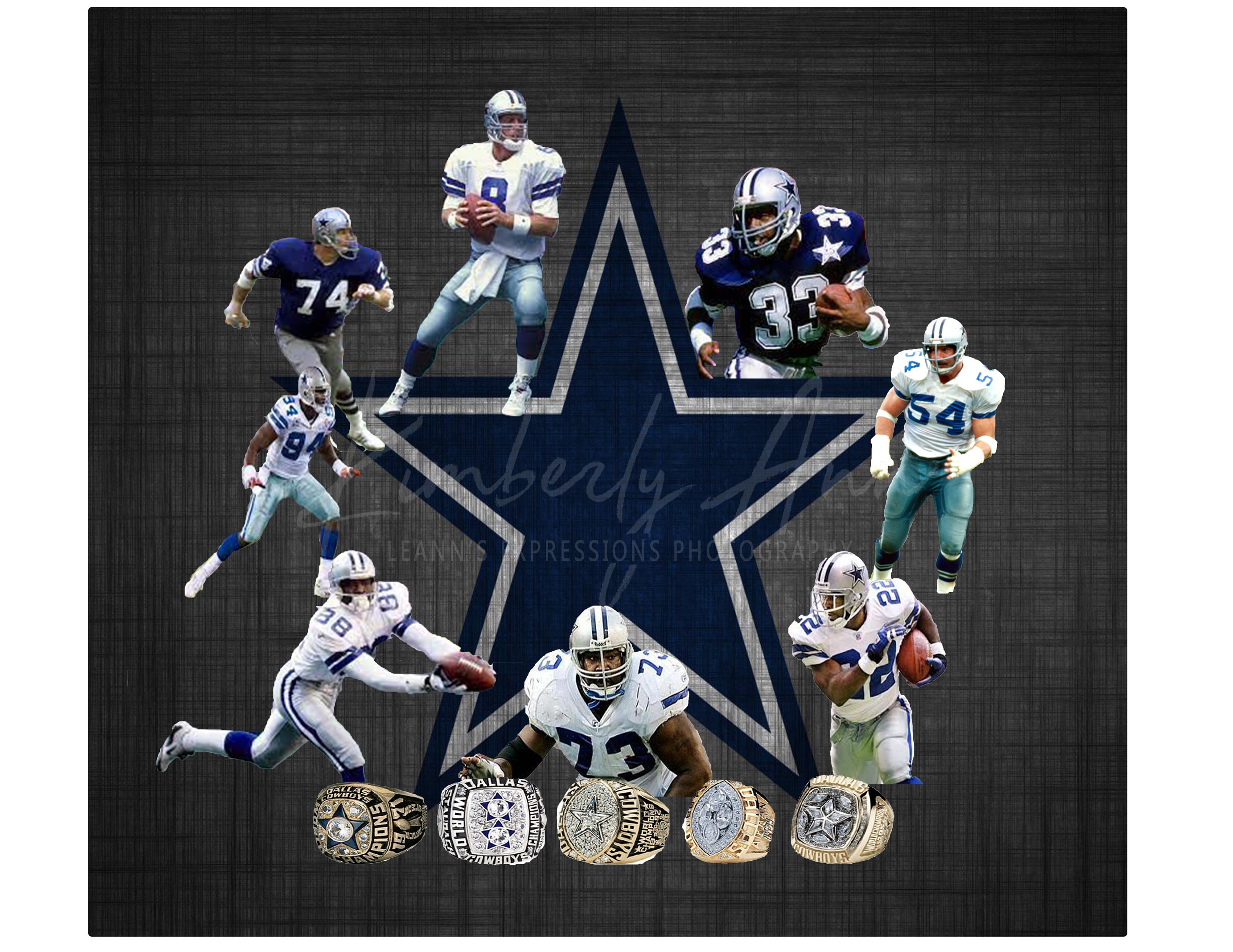 Dallas Cowboys Legends 20oz Skinny Straight Tumbler Design | Etsy