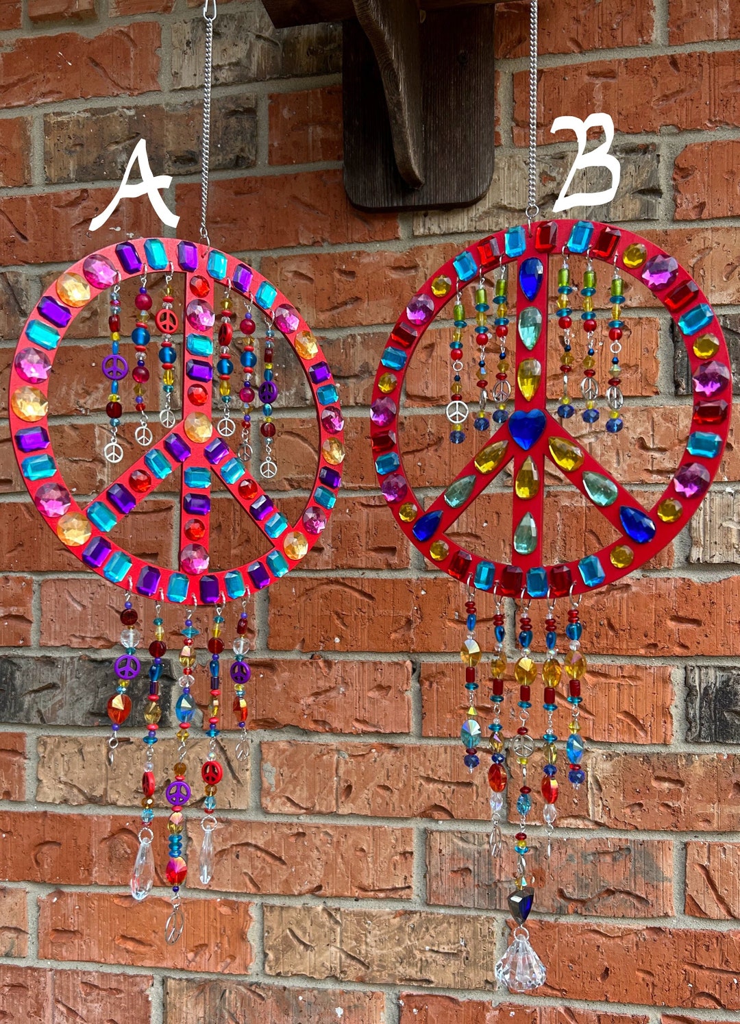 Peace Sign Sun Catcher Spinner - Etsy